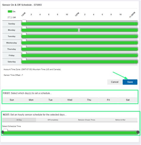 Apply A Schedule To An Alta Sensor Monnit Knowledge Base