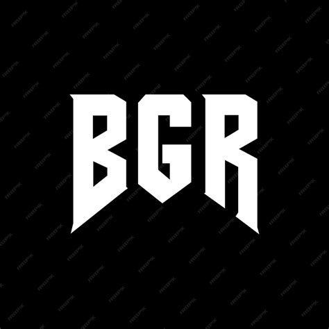 Premium Vector Bgr Letter Logo Design For Technology Company Bgr Logo Design Black And White