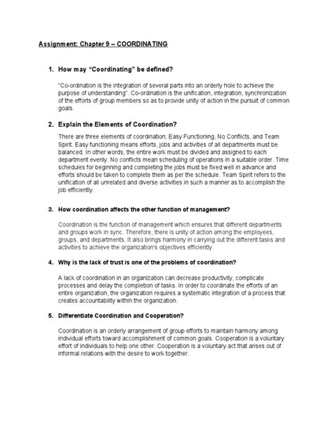 assignment chapter 9 coordinating pdf