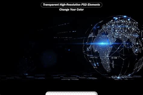 Premium Psd Abstract Globe With Particles And Plexus Structure