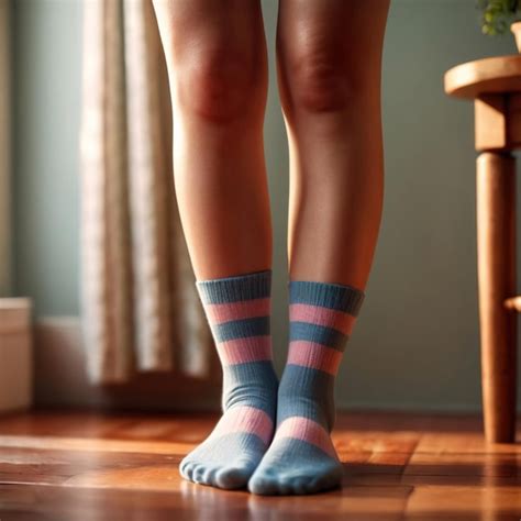 Premium Photo Woman Wearing Socks Smiling Article Of Clothing Fashion