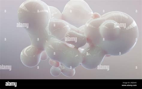 Organic Shapes Morphing Colorful Blobs Abstract 3d Background Liquid Flowing Colors Soap