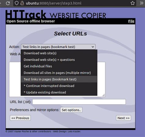 understanding httrack advanced configurations on ubuntu linuxways