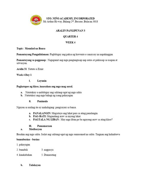 Filipino 3 Q4 Week 4 Day 12 Pdf