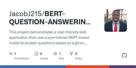 github jacobj215 bert question answering app this project