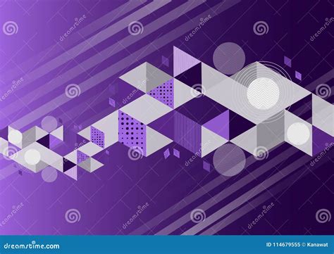 Purple Color Geometric Abstract Background Vector Illustration With Copy Space Stock Vector