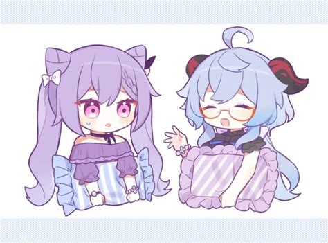 Ganyu And Keqing Genshin Impact Drawn By Acimu Danbooru