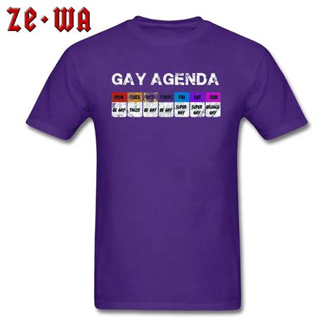 Gay Agenda T Shirt Funny 2019 Men T Shirt Gay Pride Lgbt Pride Tops And Tees Humor Saying Tshirt