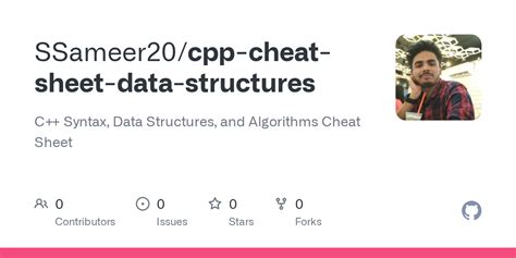 Github Ssameer20cpp Cheat Sheet Data Structures C Syntax Data