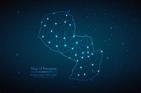 파라과이 기하학적 메쉬 다각형 네트워크 라인의 추상지도 0명에 대한 스톡 벡터 아트 및 기타 이미지 0명 3차원 형태