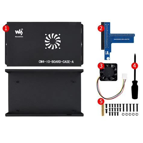 Waveshare Metal Box A For Raspberry Pi CM IO Board With Cooling Fan Alexnld Com