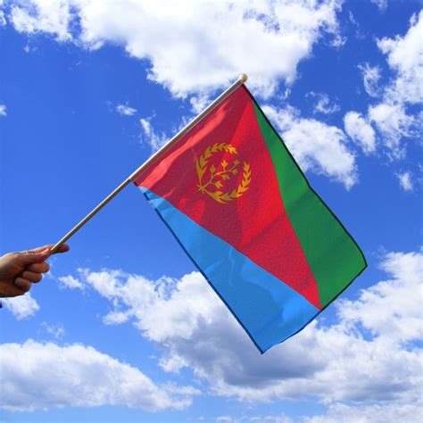 Eritrea Hand Waving Flag Buy Eritrea Hand Flag The Flag Shop