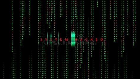 3d Programming Code Abstract Technology Background Hacked Text With Matrix Style Binary Code