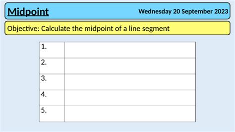 Midpoint Teaching Resources
