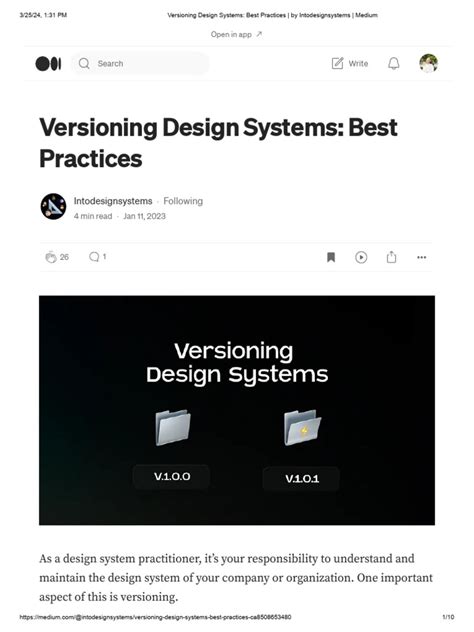 versioning design systems best practices by intodesignsystems
