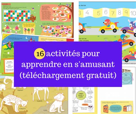 16 Activités Pour Apprendre En Samusant Téléchargement Gratuit
