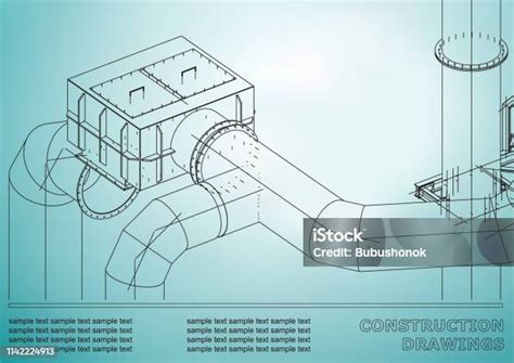 강철 구조물의 도면 파이프 및 파이프 강철 구조물의 3d 청사진 가리기에 대한 스톡 벡터 아트 및 기타 이미지 가리기 건설 프레임 건축 Istock