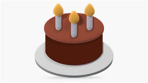 생일 케이크 이모티콘 3d 모델 24 3ds Blend C4d Fbx Max Ma Lxo Obj Free3d