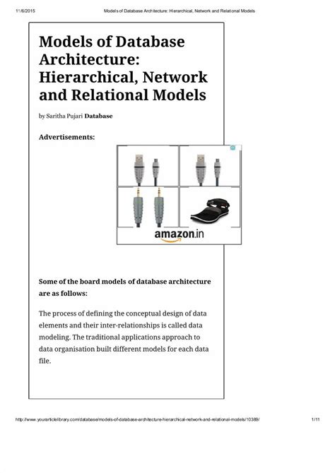 Pdf Models Of Database Architecture Hierarchical Network And