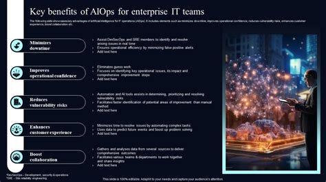 Key Benefits Of Aiops For Enterprise It Teams Deploying Aiops At Workplace Ai Ss V Ppt Slide