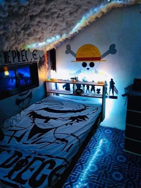 A Bed Room With A Neatly Made Bed And A Painting On The Wall Above It