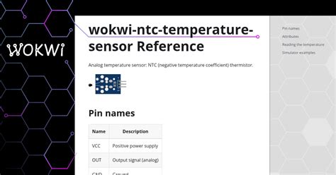 Wokwi Ntc Temperature Sensor Reference Wokwi Docs