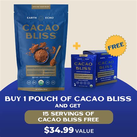 Cacao Bliss Ceremonial Grade Cacao Earth Echo Foods