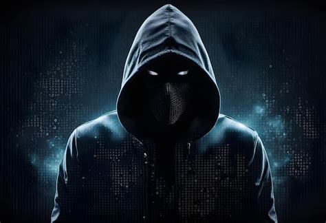 Premium Photo Dangerous Hooded Hacker In Mask Internet Cyber