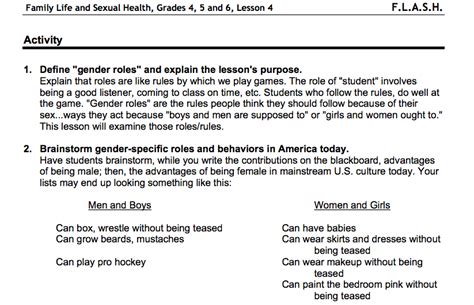 Sex Education Defining Gender Roles During The Sexual Revolution And Today Educ