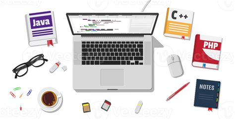 Workplace Of Programmer Or Coder PNG
