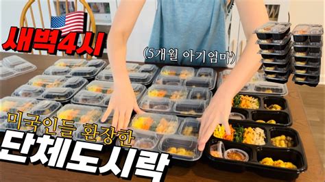 Ep115 🇺🇸미국인들 환장하는 한식도시락 아기재우고 새벽에 만드는 단체도시락 5개월 아기엄마의 살림브이로그 Youtube