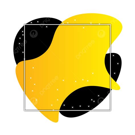 Border Abstract Frame Text Box Yellow Black Smoke Abstract PNG And Vector With Transparent