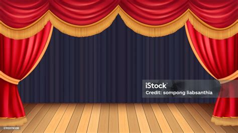 추상 벡터 연출 극장 무대 커튼 및 나무 극장 Stagespotlights 및 영화 밤 또는 쇼 타임 Premiere에 대한 스톡 벡터 아트 및 기타 이미지 Istock