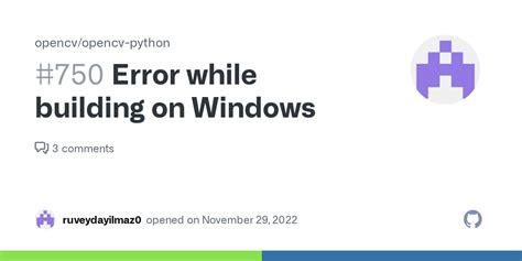 Error While Building On Windows Issue Opencv Opencv Python GitHub