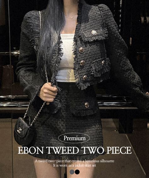 갓성비💖고급미장착 이본 트위드 하객룩 투피스 트위드버튼브이넥자켓트위드자켓트위드스커트데이트룩하객룩데일리룩나들이룩노카라자켓가을자켓투피스하객룩투피스