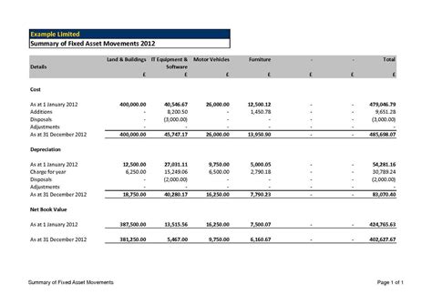 Fixed Assets Pro Excel Software Download Guide Software