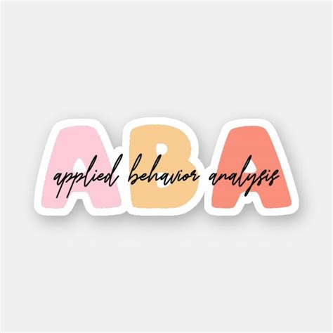 Applied Behavior Analysis Aba Behavior Therapy Sticker Zazzle
