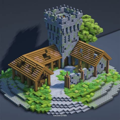 Medieval Tower House In Minecraft Artofit