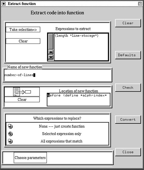5 dialog box for performing the extract function transformation