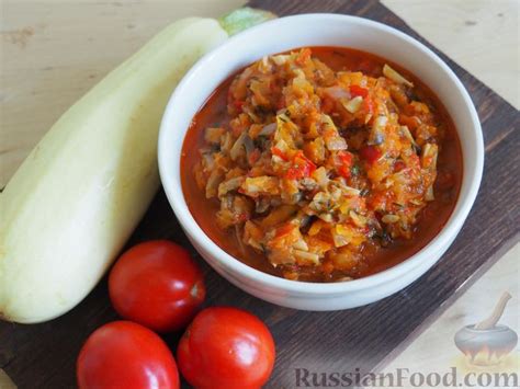 Рецепт Кабачковая икра с болгарским перцем и шампиньонами на