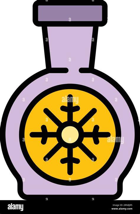 Flask Coolant Icon Outline Vector Water Engine Fluid Temperature Color Flat Stock Vector Image