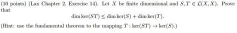 Solved Points Lax Chapter Exercise Let X Be Chegg Com