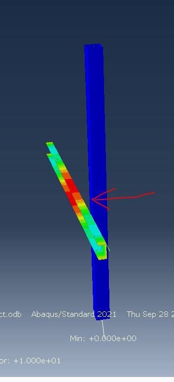 Abaqus How To Model Beam To Beam Element Contact Researchgate