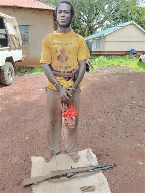 A 27 Year Old Man Arrested With A Lethal Firearm In Marsabit Photos
