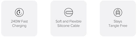 Usb C Silicone Flexible Charging Cable W