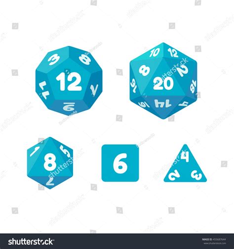 Set Dice Fantasy Rpg Tabletop Games Stock Vector 455687644 Shutterstock