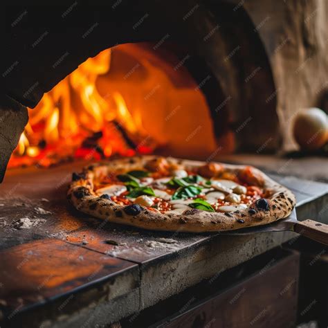 Premium Photo A Pizza In A Stone Oven