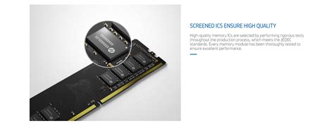 Hp V2 8gb Ddr4 Desktop Memory 3200 Mhz Data Rate Cl16 Latency Gold Plated Contact Design 1 2