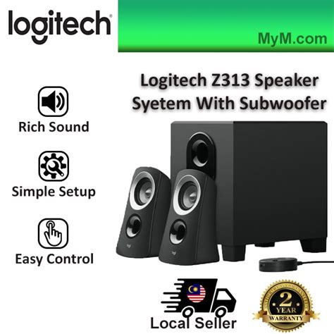Logitech Z313 Speaker System With Subwoofer 2 Year Warranty Shopee Malaysia
