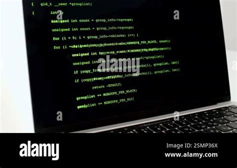Developer Is Browsing Html Code On The Computer Screen Scroll Of Html